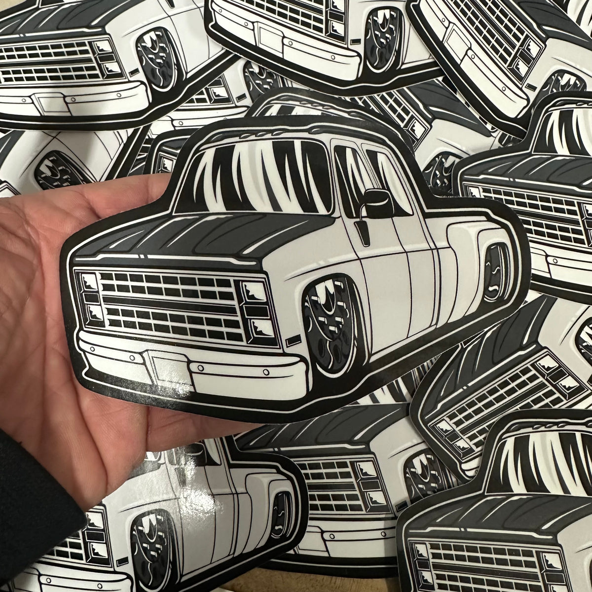 SQUARE BODY DUALLY STICKER – Drop Em wear clothing