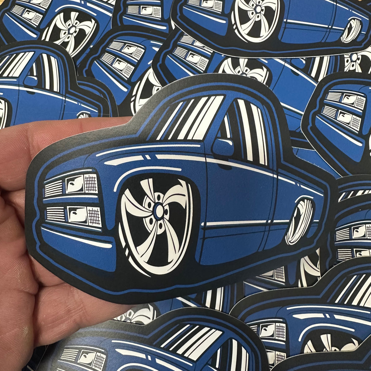 BLUE OBS CHEVY REG CAB STICKER – Drop Em wear clothing