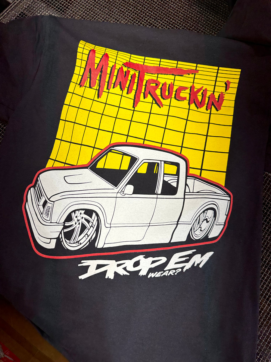 LIMITED EDITION MINITRUCKIN GRID LOGO SHIRT YELLOW/RED – Drop Em wear ...