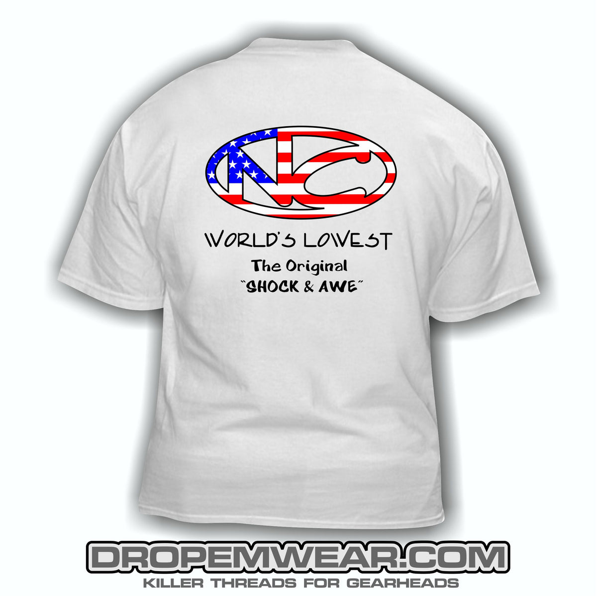 NC SHOCK AND AWE (WHITE) – Drop Em wear clothing