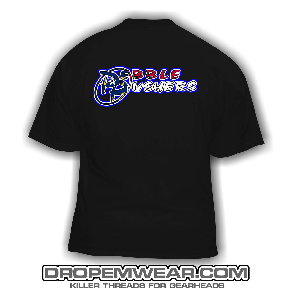 PEBBLE PUSHERS NC STATE FLAG LOGO SHIRT (BLACK) – Drop Em wear clothing