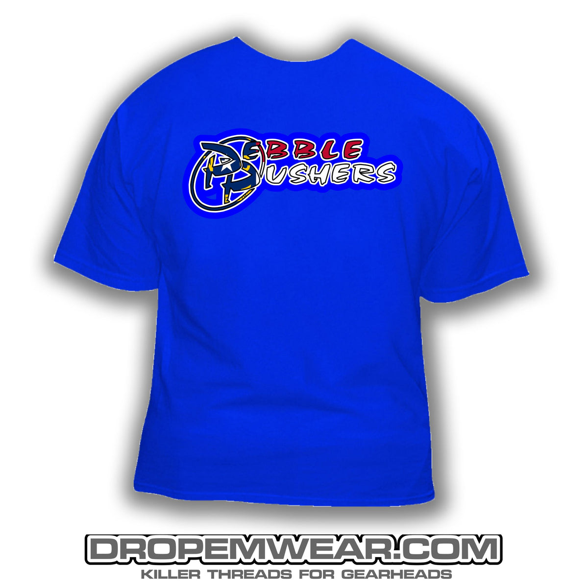 PEBBLE PUSHERS NC STATE FLAG LOGO SHIRT (ROYAL) – Drop Em wear clothing