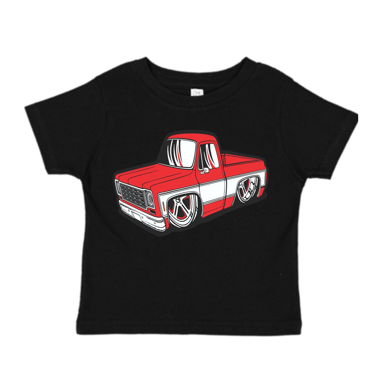 KIDS RED SQUARE BODY C10 T-SHIRT BLACK – Drop Em wear clothing