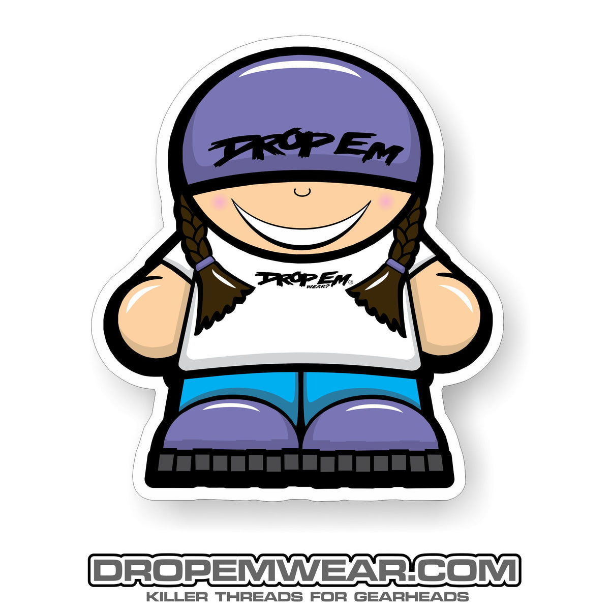 2X3 DROP EM WEAR DUDE FEMALE BRUNETTE – Drop Em wear clothing