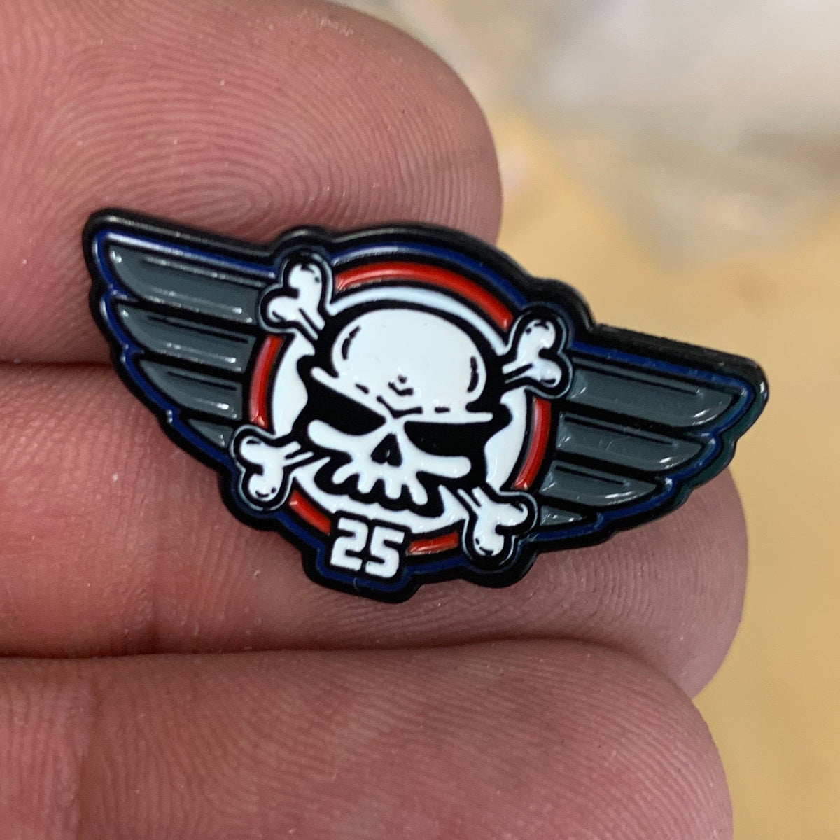 25th ANNIVERSARY SKULL HAT PIN (#1) – Drop Em wear clothing