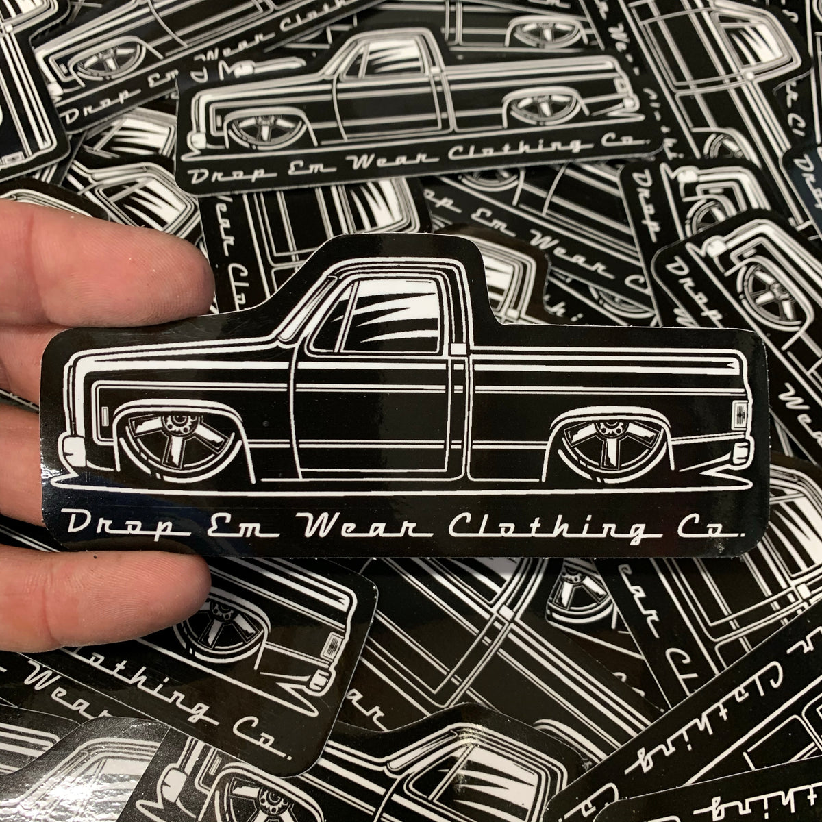 2X6 SQUARE BODY C10 STICKER – Drop Em wear clothing