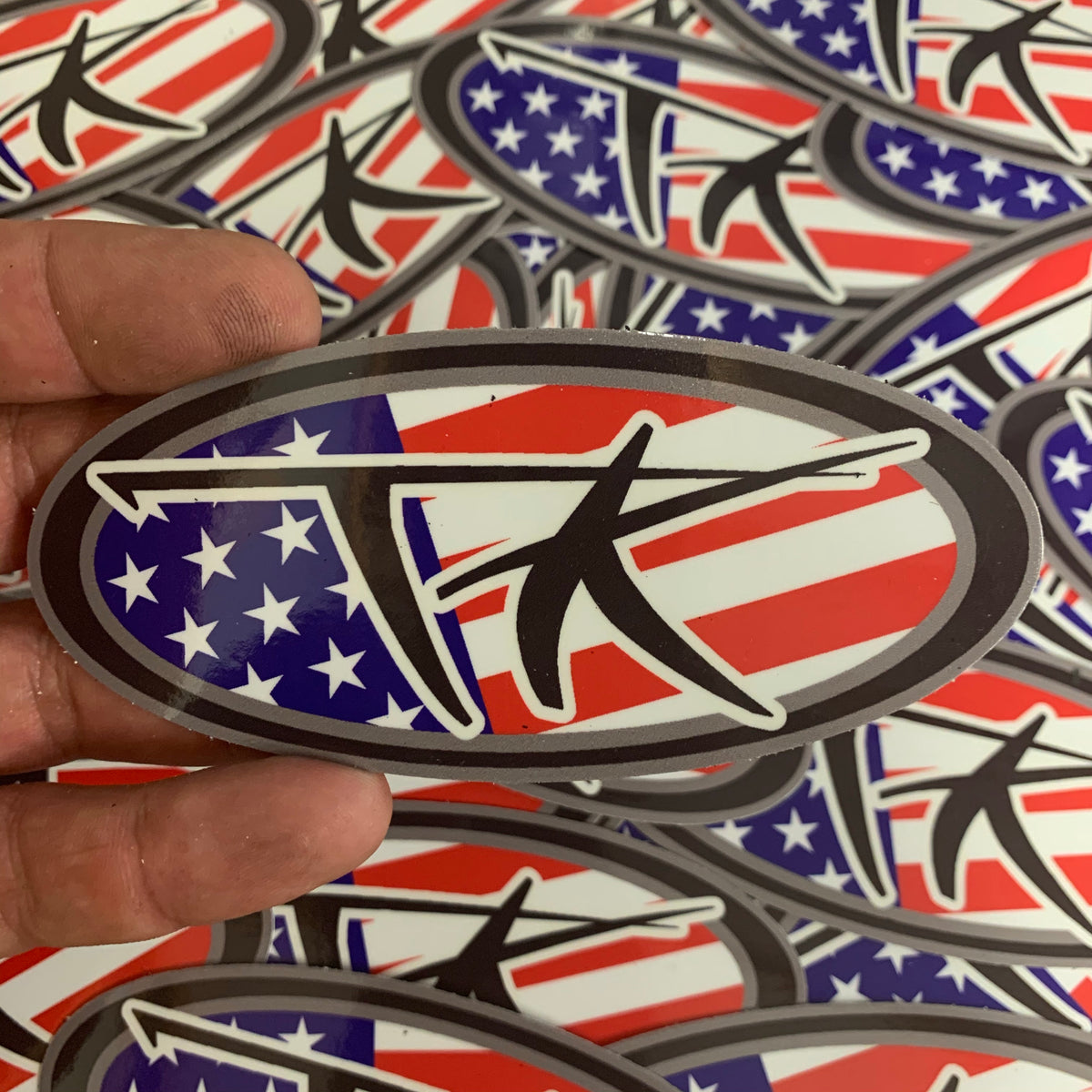 TWISTED KONCEPTS AMERICAN FLAG COIN STICKER – Drop Em wear clothing